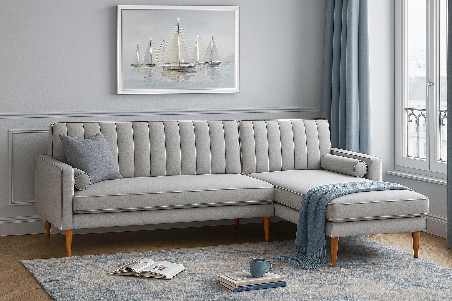Amora | L Shape Sofa | Dove Grey - Flexi Sofa
